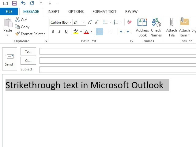 How to Strike Through Text in Microsoft Outlook | Techwalla