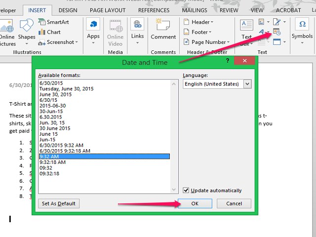 How to Insert a Time Stamp in Word | Techwalla